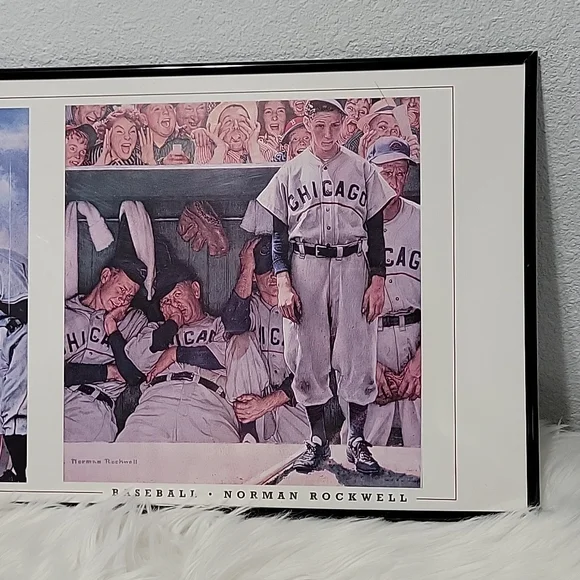 Norman Rockwell Honkbal Schilderijen Vintage 1972 Norman Rockwell Low